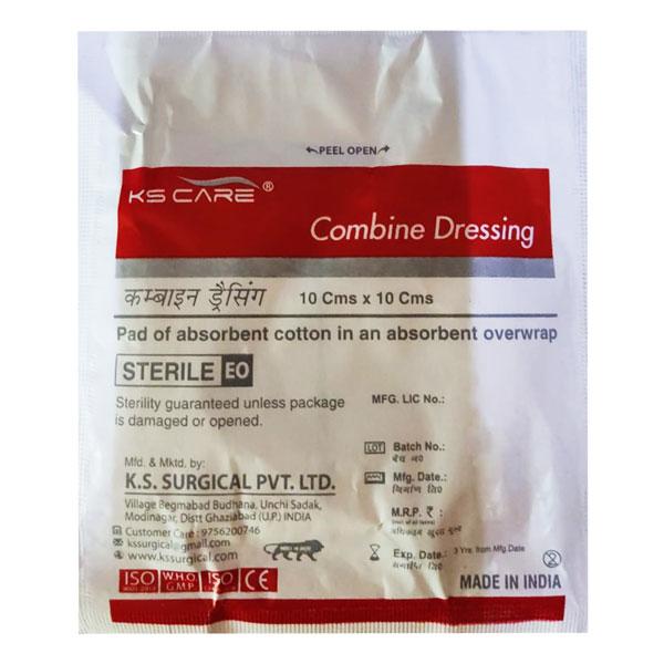 Buy KS Care Combine Dressing (10 cm x 10 cm) - Sterile and Absorbent ...