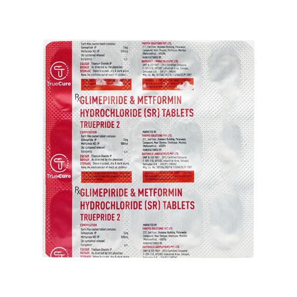 TRUEPRIDE 2mg Tablet 15's Price, Uses, Side effects, Substitutes | Netmeds