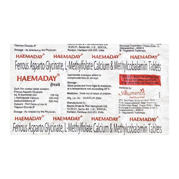 Haemaday Tablet 10'S