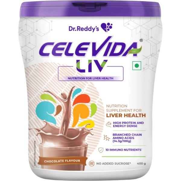 Buy Dr. Reddy's Celevida Liv - Chocolate Flavour Powder 400 gm Online ...