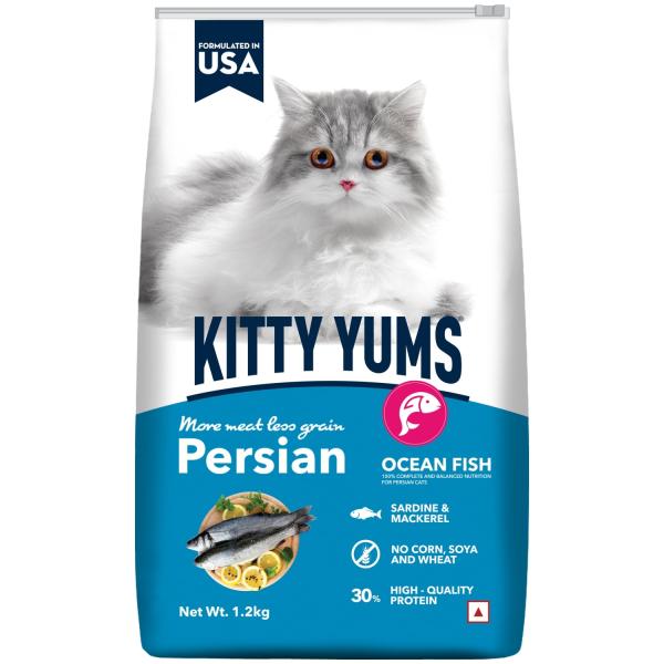 Kitty Yums Dry Persian Cat Food, Ocean Fish 1200 gm Online at Best ...