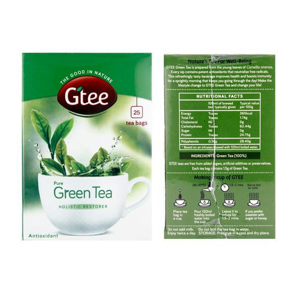 Buy GTEE Green Tea Bags - Regular 25's Online at Discounted Price | Netmeds