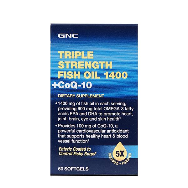GNC Triple Strength Fish Oil 1400 with COQ10 Softgels 60's online at ...
