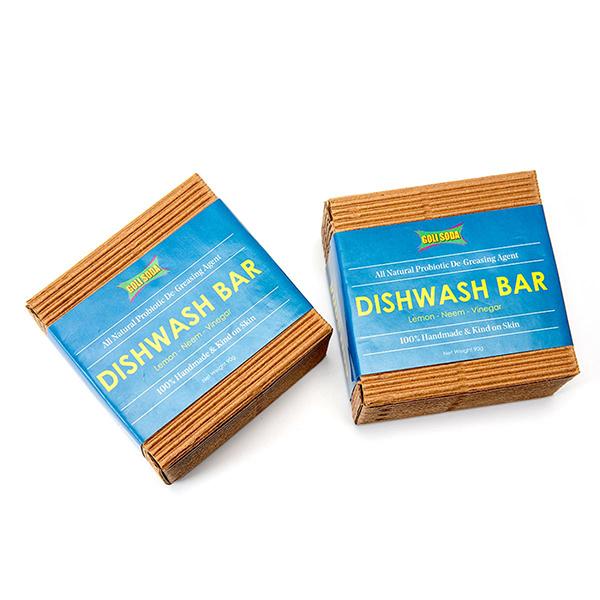 Goli Soda All Natural Probiotic Dish Wash Bar - Lemon Neem & Vinegar ...