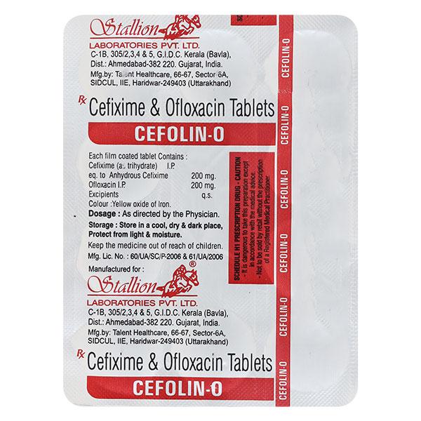 Buy CEFOLIN O Tablet 10's Online at Upto 25% OFF | Netmeds