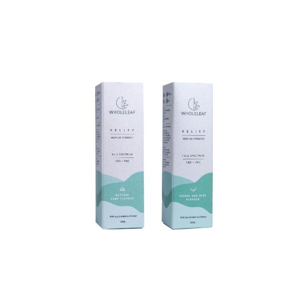 Buy Wholeleaf Relief Medium Strength (CBD) Oil - Natural Hemp Flavour ...