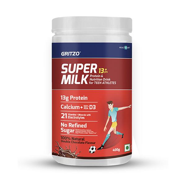 Gritzo SuperMilk Kids Nutrition Drink Powder (13+ yrs) - Double ...