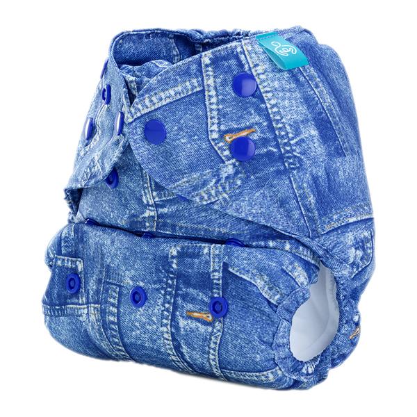 Bumberry Reusable Diaper Cover with 1 Wet Free Insert - Jeans