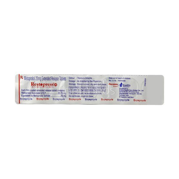 Restopress 25mg Tablet 7'S
