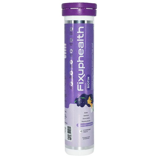 FIXUPHEALTH BIOTIN ORANGE FLAVOUR Effervescent Tablet 20's Price, Uses ...