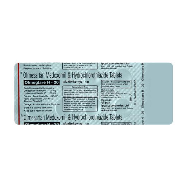 Olmeglare H 20mg Tablet 10'S