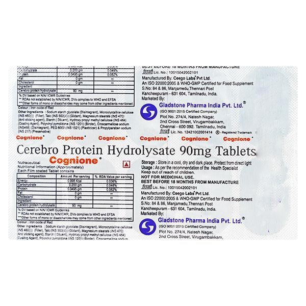 Buy COGNIONE Tablet 10's Online at Upto 25% OFF | Netmeds