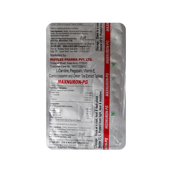 Buy MAXNURON PG Tablet 10's Online at Upto 25% OFF | Netmeds