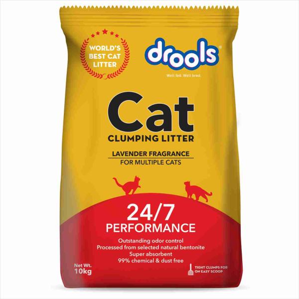 Buy Drools Clumping Lavender Fragrance Cat Litter (For multiple cats ...
