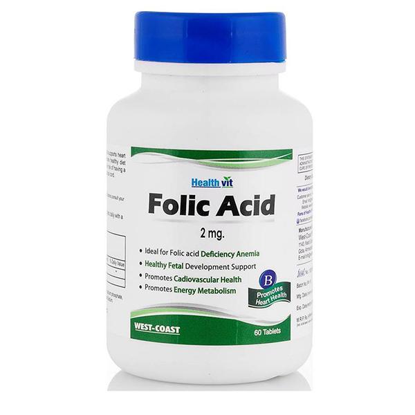 HealthVit Folic Acid 2 mg Tablets 60's online at best price-Parenting