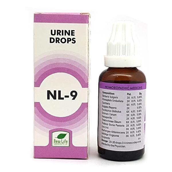 Buy New Life NL-9 Urine Drops 30 ml online at best price-Homeopathy