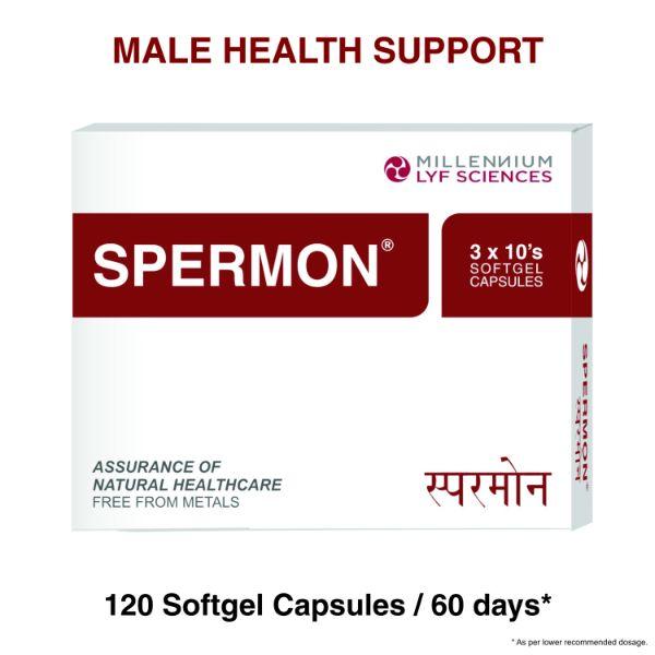 Millennium Lyf Sciences Spermon Softgel Capsule (Pack of 4 x 30's) 1's