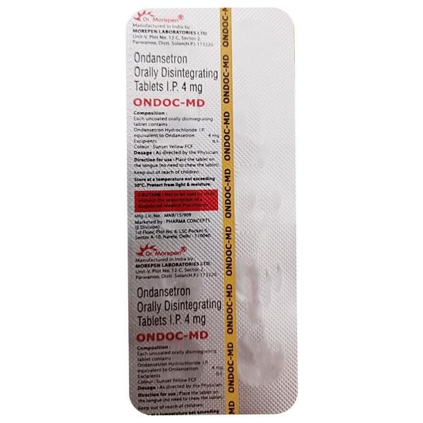 ONDOC MD Orally Disintegrating Tablet 10's Price, Uses, Side effects ...