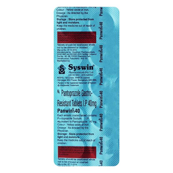 Buy PANWIN TB 40 Tablet 10's Online at Upto 25% OFF | Netmeds