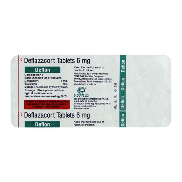 Buy DEFLON Tablet 10's Online at Upto 25% OFF | Netmeds