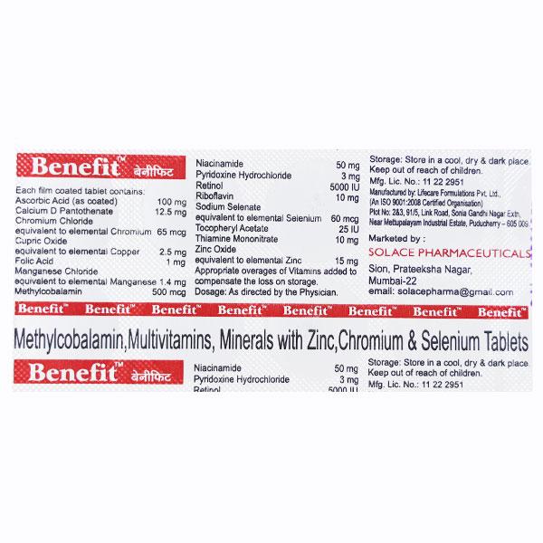 Buy BENEFIT Tablet 10's Online at Upto 25% OFF | Netmeds