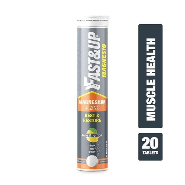 Buy Fast&Up Magnesio Magnesium & Zinc Effervescent Tablets - Lime & Lemon Flavour 20's Online at ...