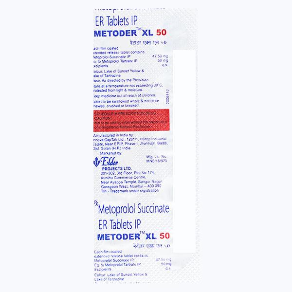METODER XL 50mg Tablet 10's