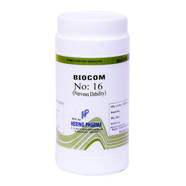 Buy Hering Pharma Biocom No.16 Tablet For Nervous Debility 450 gm Online at Discounted Price ...
