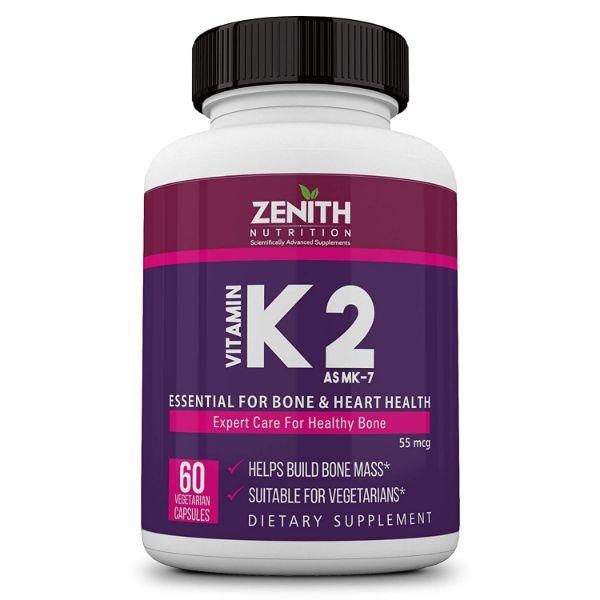 Zenith Nutrition Vitamin K2 as MK7 55 mcg Capsule 60's