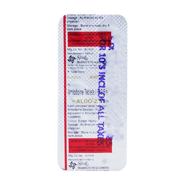 Aldo 2.5mg Tablet 10'S : Uses, Side Effects, Price | Netmeds