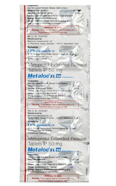 Metaloc XL 50mg Tablet 10'S