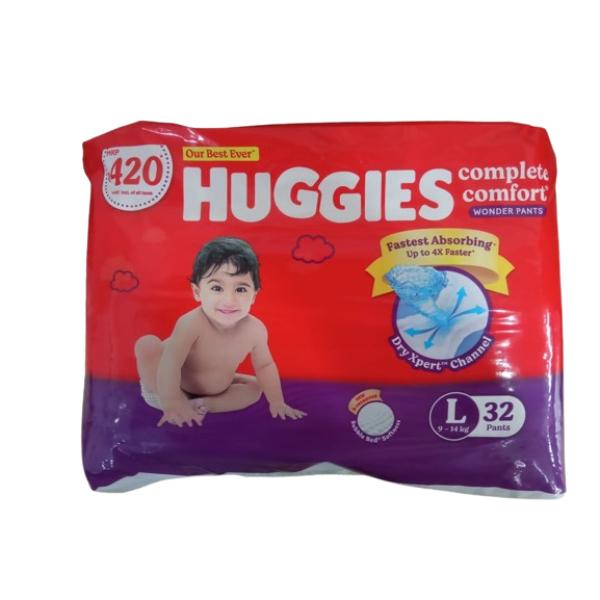 Huggies Complete Comfort Wonder Diaper Pants (L) 32 s Online at Discounted Price | Netmeds