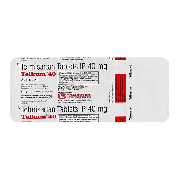 TELKUM 40 Tablet 10's Price, Uses, Side effects, Substitutes | Netmeds