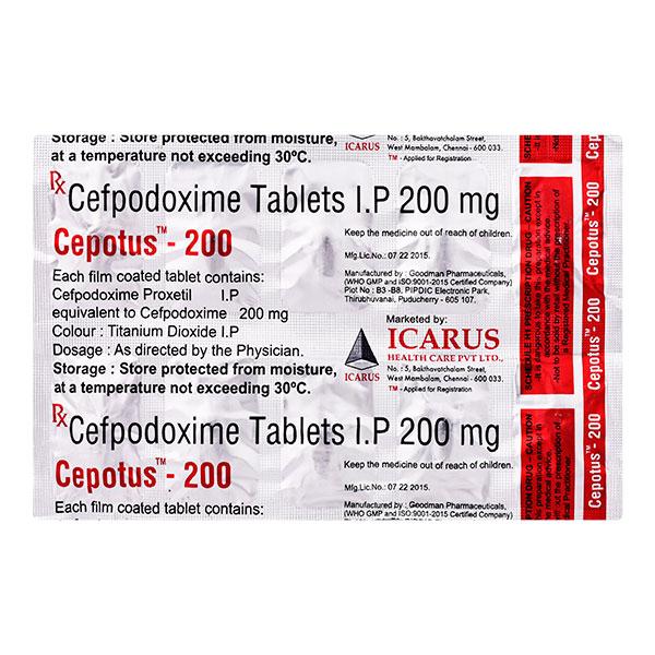 Cepotus 200mg Tablet 10'S
