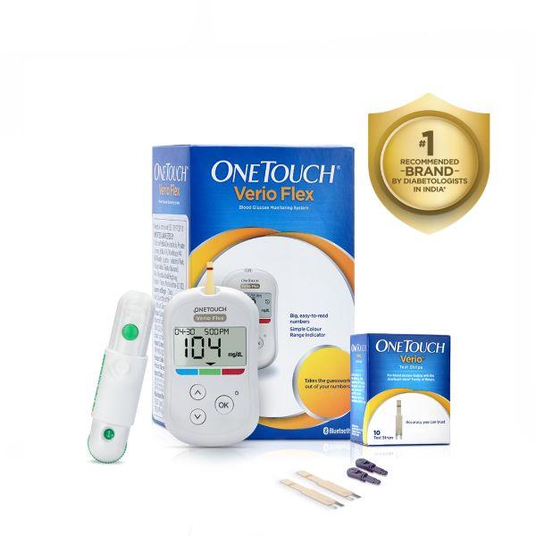 OneTouch Diabetes Meter with Free Test Strips 10's, Lancing Device ...