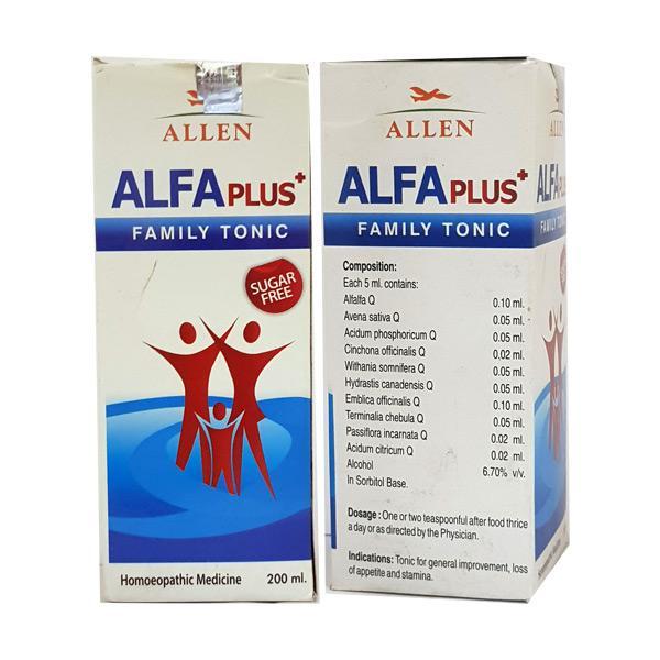 Allen Alfa Plus Sugar Free Family Tonic 200 ml online at best price ...