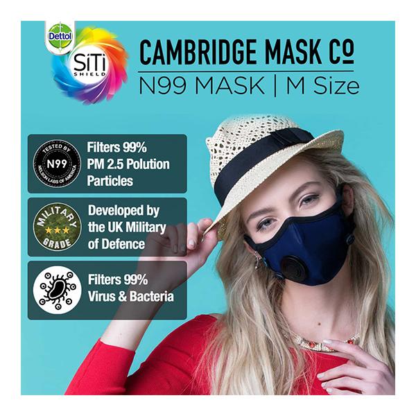 Dettol Cambridge Pro N99 Anti-Pollution Mask - Admiral (M)