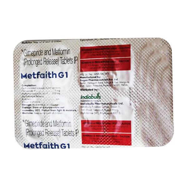 Buy METFAITH G1 Tablet 10's Online at Upto 25% OFF | Netmeds