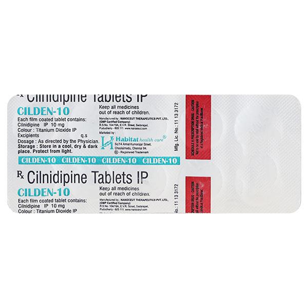 Buy Cilden 10mg Tablet 10'S Online at Upto 25% OFF | Netmeds