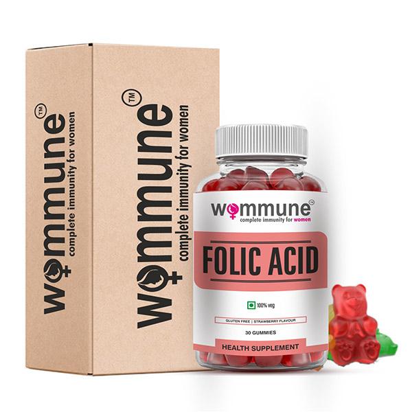 Wommune Folic Acid Gummies - Strawberry 30's