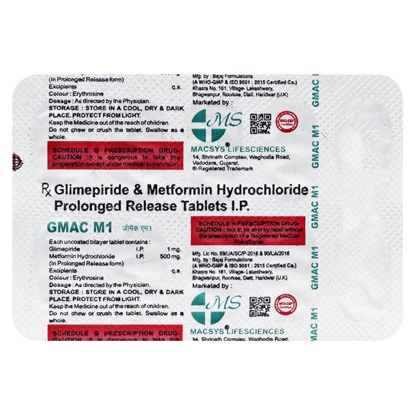 GMAC M 1 Tablet 10's : Price, Uses, Side Effects | Netmeds