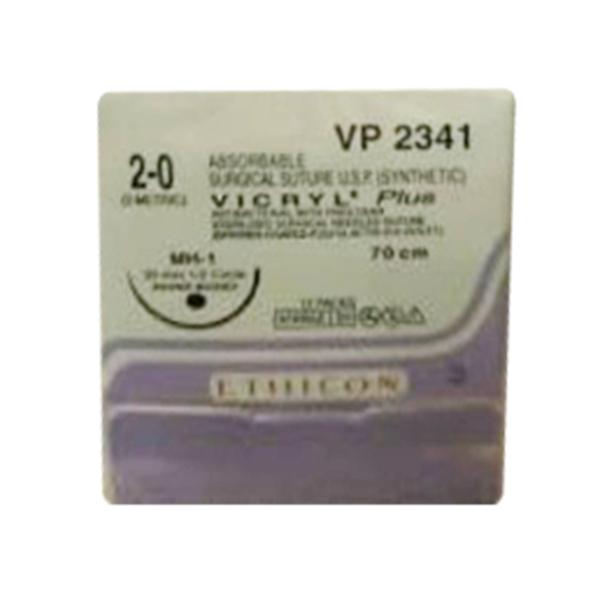 Johnson & Johnson Ethicon Vicryl Plus Absorbable Surgical Suture (2-0 ...