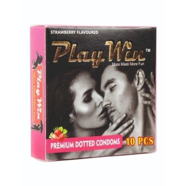 Buy Playwin Condoms - Strawberry 10's Online at Discounted Price | Netmeds