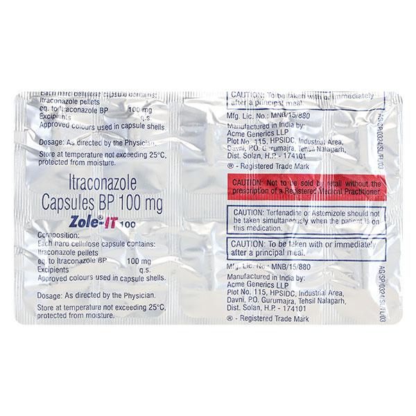 ZOLE IT 100mg Capsule 10's Price, Uses, Side effects, Substitutes | Netmeds