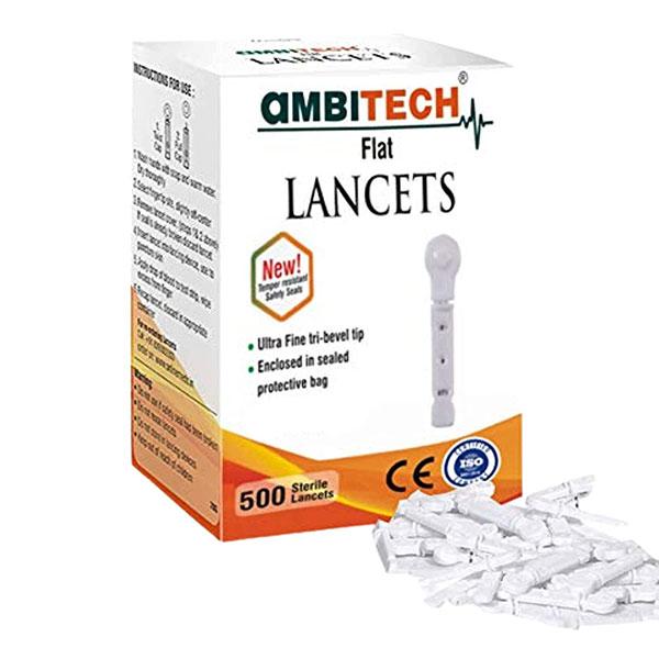 Buy Ambitech Flat Lancets 500's Online at Discounted Price | Netmeds