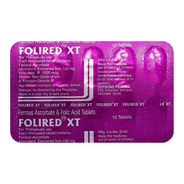 FOLIRED XT Tablet 10's Price, Uses, Side effects, Substitutes | Netmeds