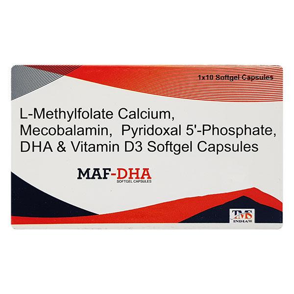 MAF DHA Softgel Capsule 10's Price, Uses, Side effects, Substitutes ...