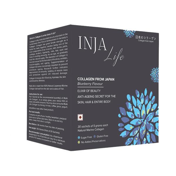 INJA Life Collagen Sachet - Blueberry Flavour (Pack of 30 x 5 gm) 1's ...