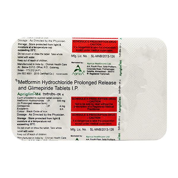 APRIGLIM M 4mg/500mg Tablet 10's
