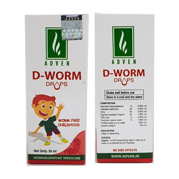 Adven D Worm Drops 30 ml online at best price-Homeopathy